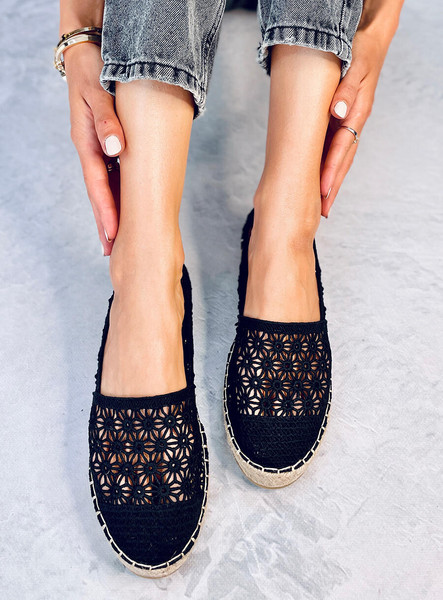 Espadryle ażurowe TERIAN BLACK | Sklep KupButy.com